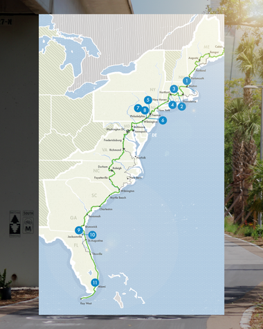 East Coast Greenway - 2024 East Coast Greenway designations